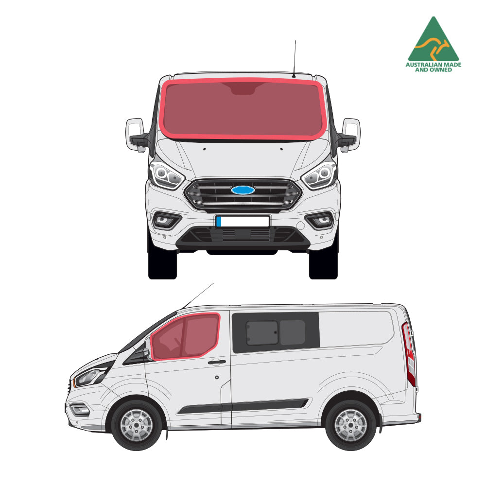 Ford Transit Custom Cab Set Window Covers – Vanketo