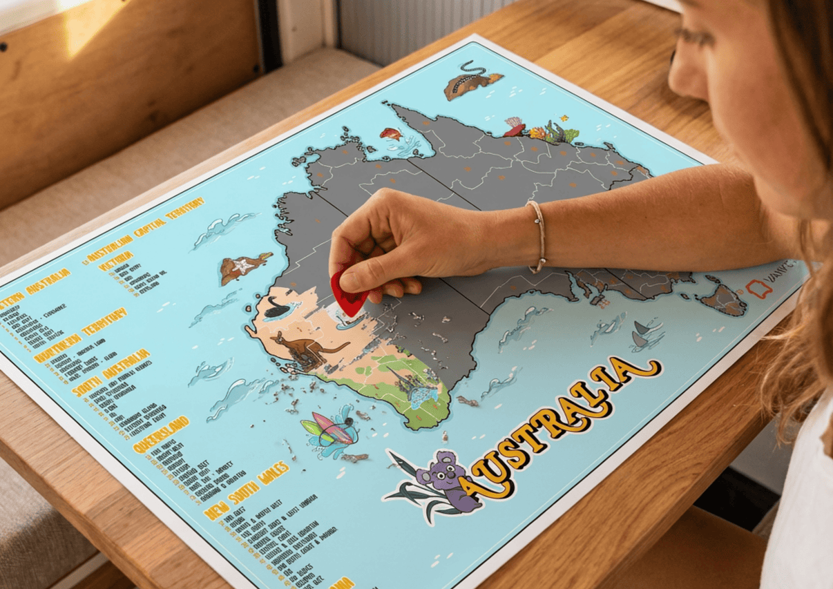 Scratch Australia Travel Map | Scratch Off Map for Travellers – Vanketo
