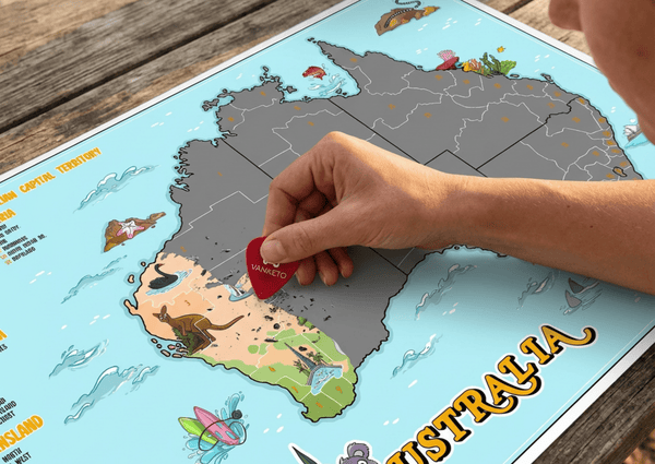 Scratch Australia Travel Map | Scratch Off Map for Travellers – Vanketo
