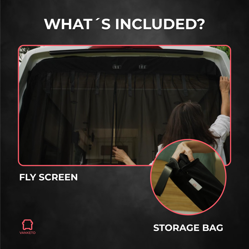 UNIVERSAL Magnetic Fly Screens for Vans (Rear and Side) – All size vans ...