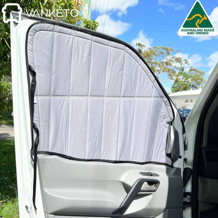 Mercedes Sprinter Window Covers with Fly Screens - Front Doors ...